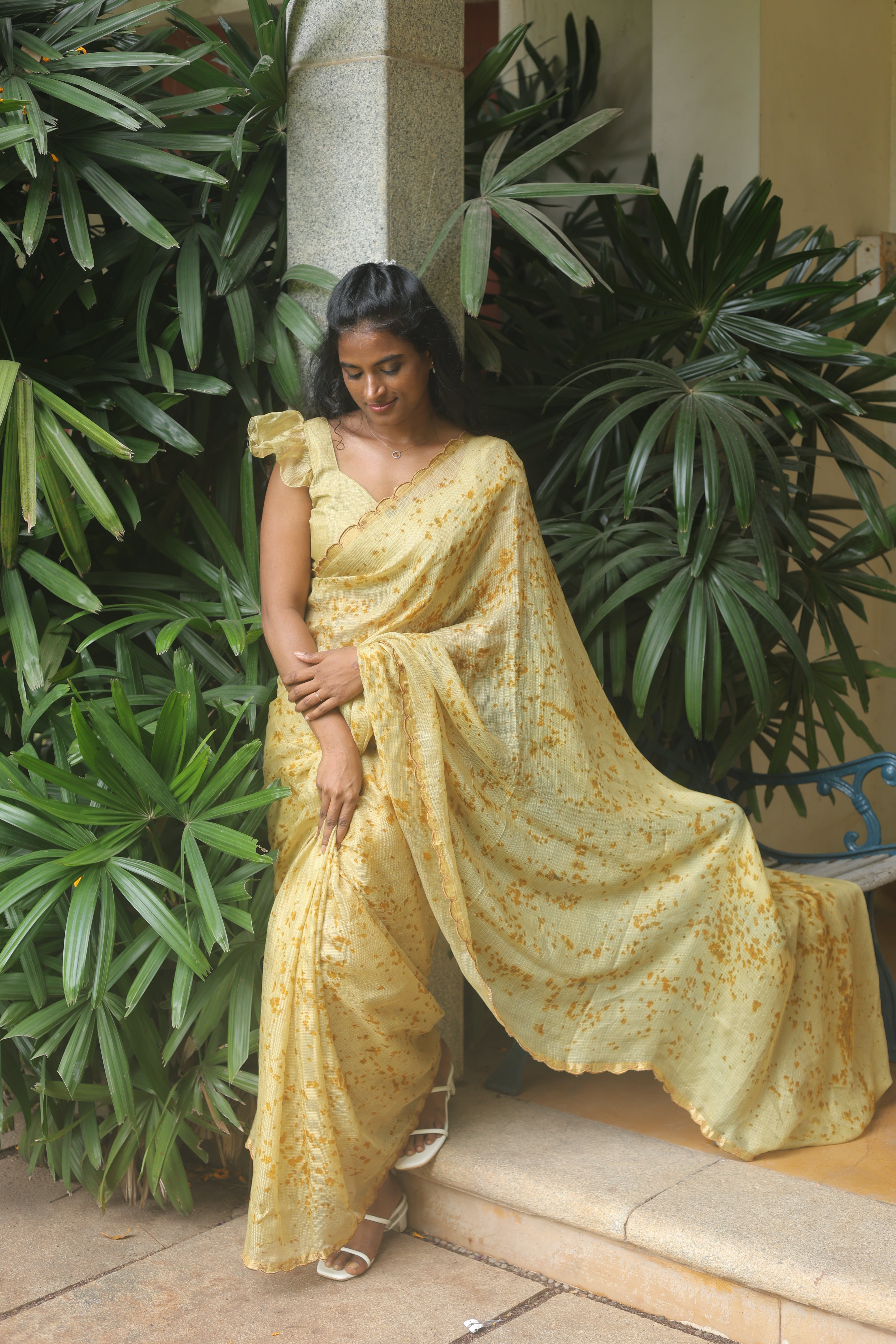 Meet Suvana - Ecoprinted Kota Silk Saree – Thogai The House of Fashion